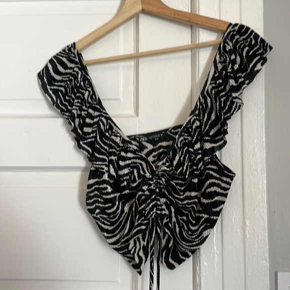 Zara | Tops | Zara Zebra Crop Top | Poshmark